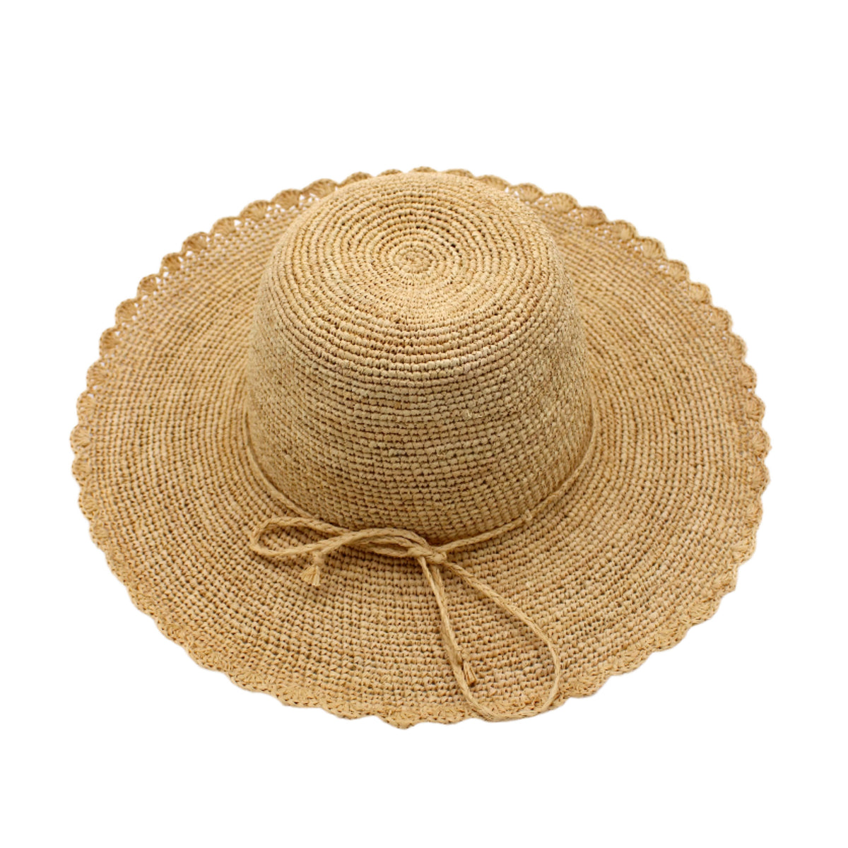 Genevieve 4" Brim Crochet Straw Sun Hats with Lace Weave Edge – Shebobo