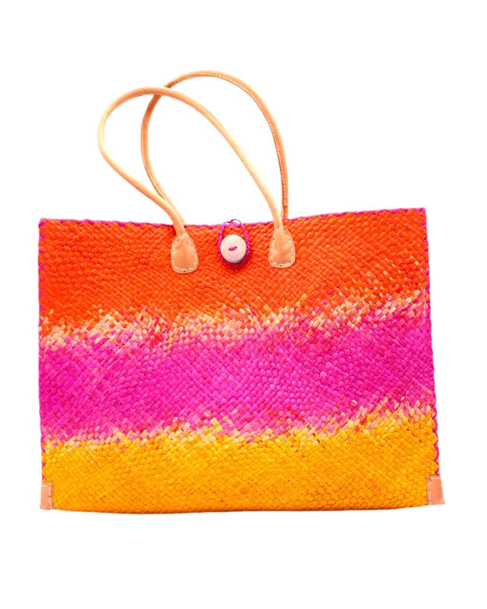 Zafran Holden Ombre Straw Beach Bag – Shebobo